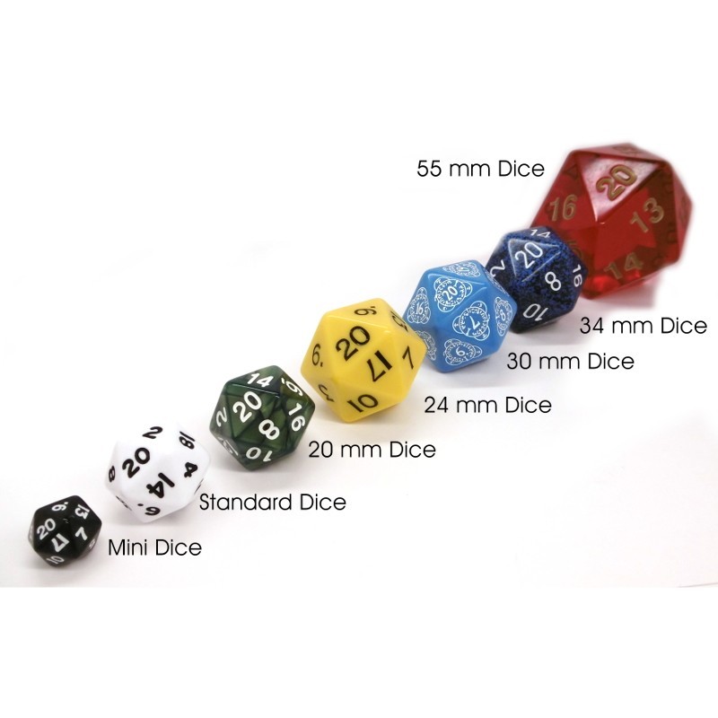 Dado Counter: d20 da 30 mm (Bianco)