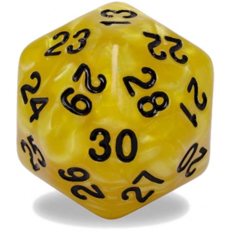 Perlato - Dado singolo d30 (Giallo / Nero)
