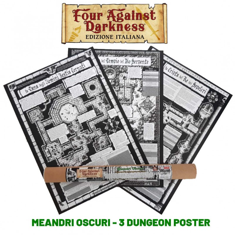 Four Against Darkness: Meandri Oscuri (3 Dungeon Poster)