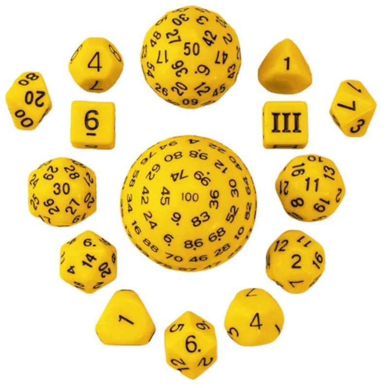 Full Dice Set (Giallo / Nero)