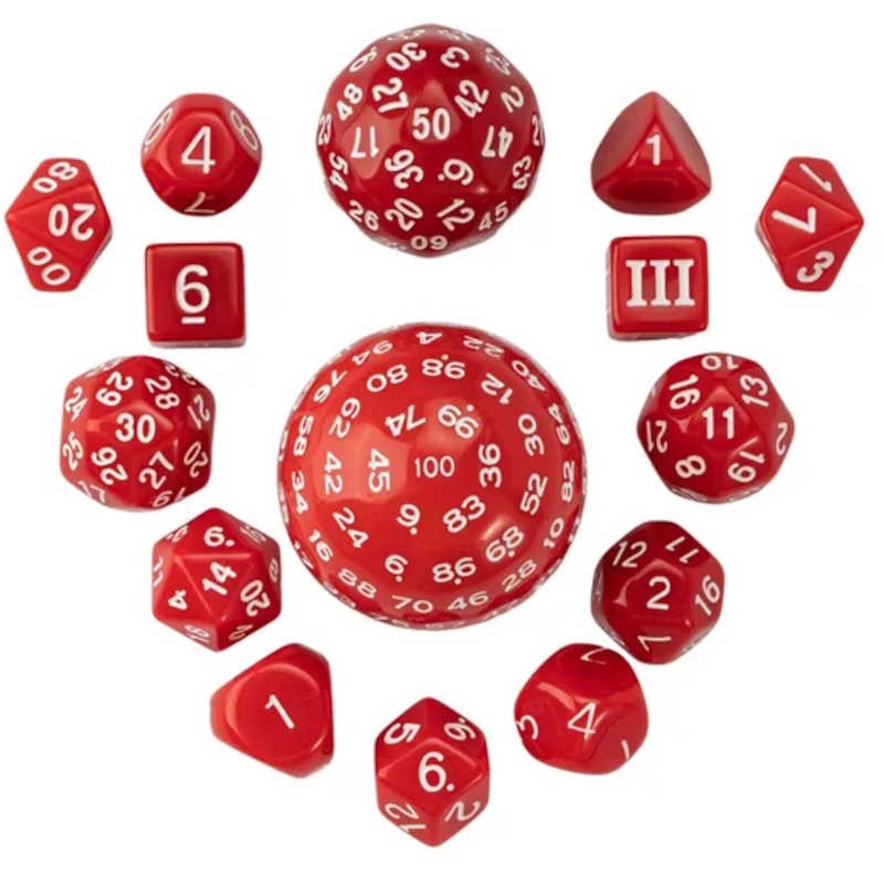 Full Dice Set (Rosso / Bianco)